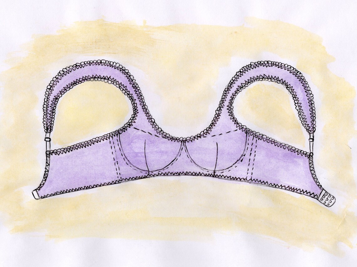 Plus size bra pattern Marie personalized bra pattern Plus | Etsy