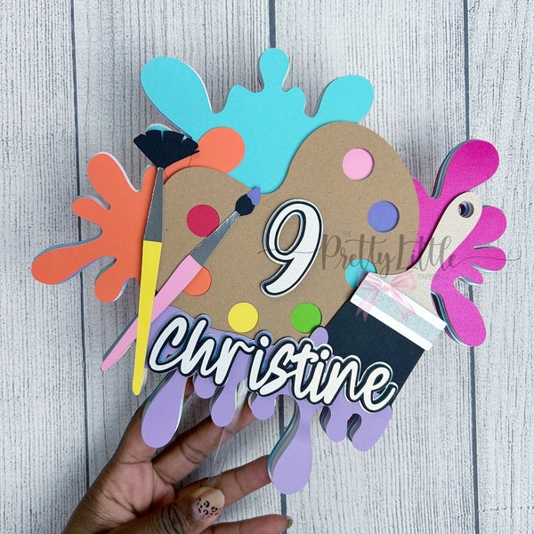 Paint Cupcake Topper - Etsy