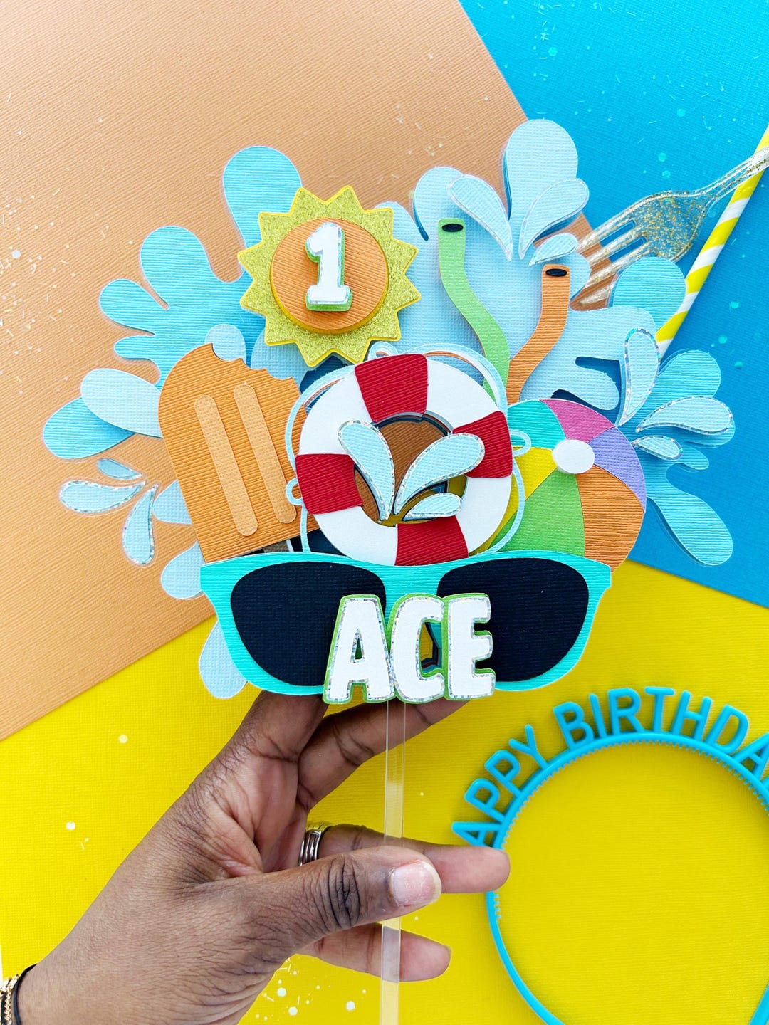 Splash Bash Cake Topper | Pool Birthday Party | Summer Break | Pool ...