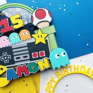 Gamer Cake Topper | Retro Arcade Party Decor | Pac-man Inspired Gaming ...