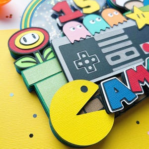 Gamer Cake Topper | Retro Arcade Party Decor | Pac-man Inspired Gaming ...