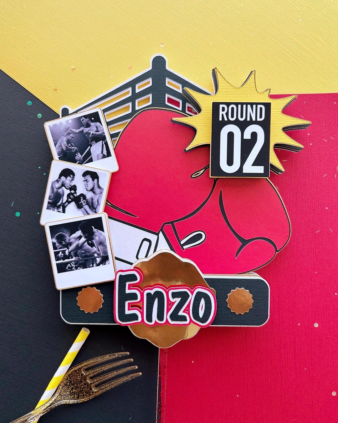 Boxing Theme Cake Topper | Boxing Party | TKO Party | Boxer | Boxing ...