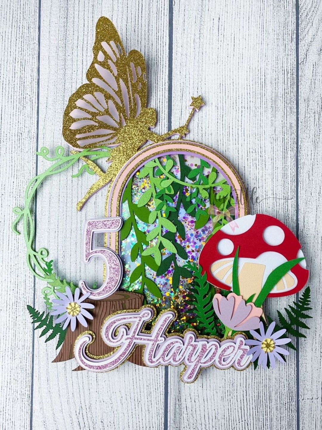 Fairy Garden Cake Topper Fairy Birthday Party Garden Party Woodland ...