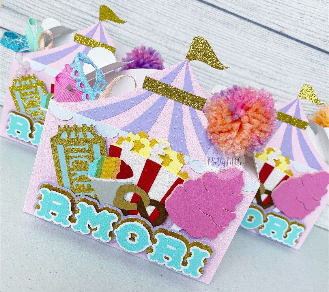 Carnival Treat Boxes Custom Gable Boxes Circus Goodie - Etsy