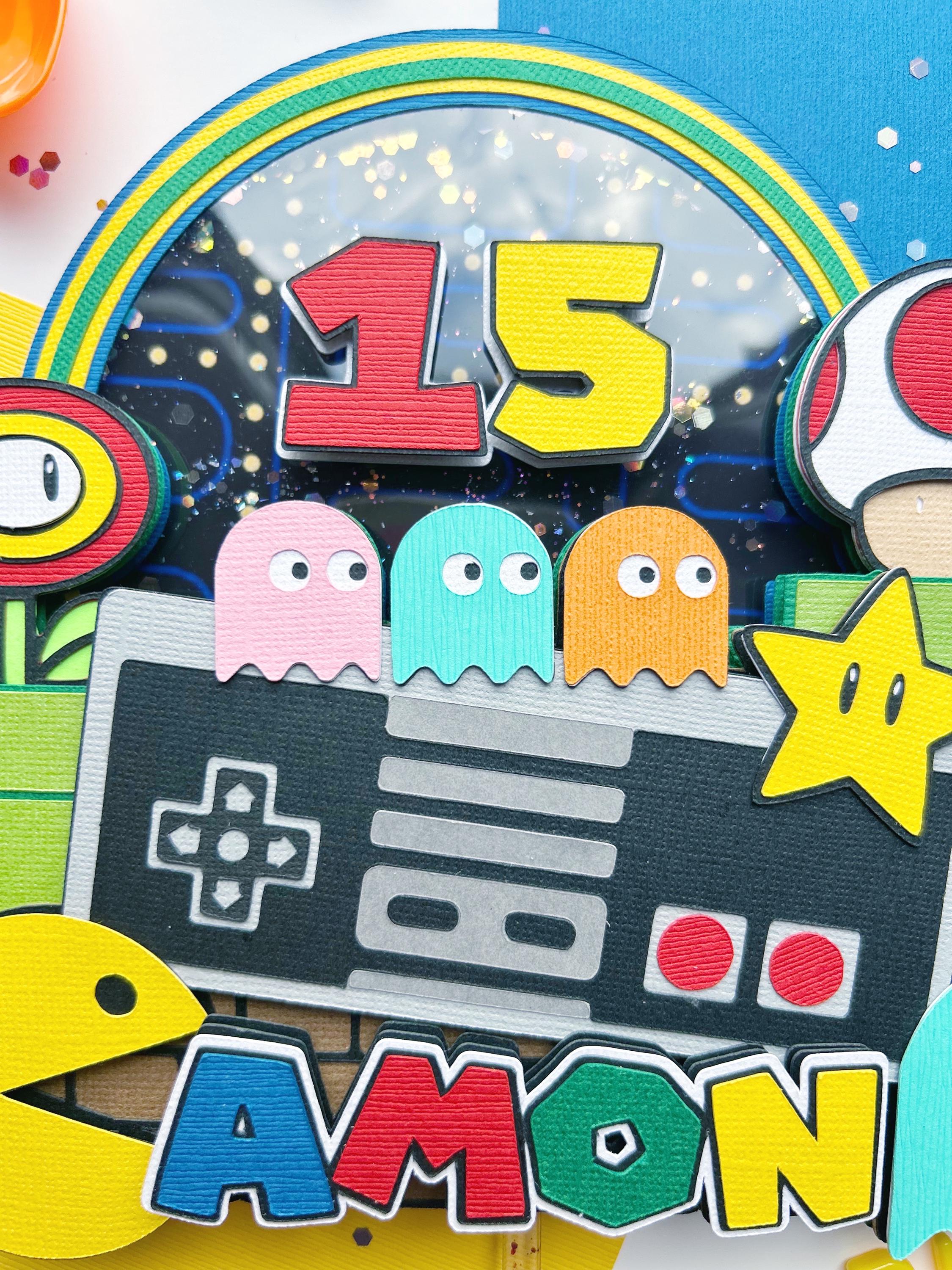 Gamer Cake Topper | Retro Arcade Party Decor | Pac-man Inspired Gaming ...