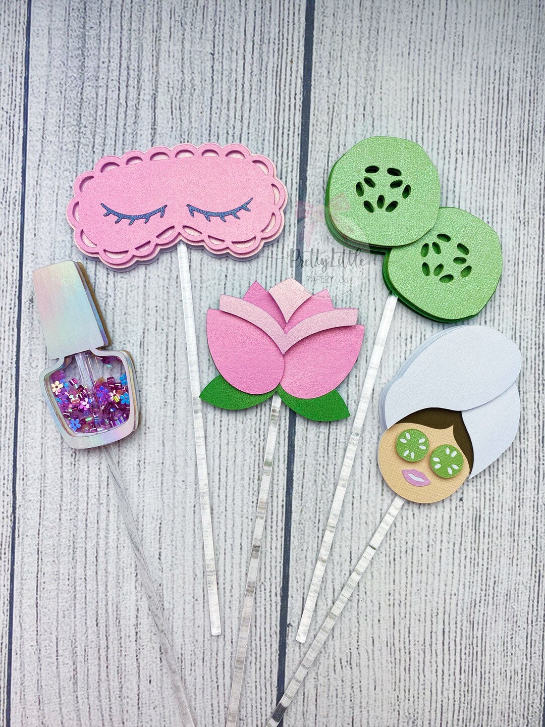 Spa Theme Cupcake Toppers Spa Salon Birthday Party - Etsy