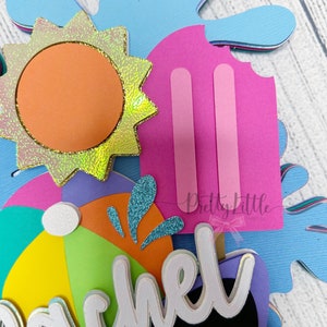 Pool Party Birthday Cake Topper | Swim Beach Party | Beach Pool ...