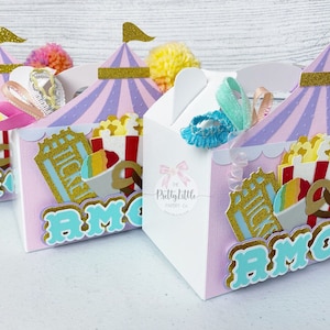 Carnival Treat Boxes | Custom Gable Boxes | Circus Goodie Boxes ...