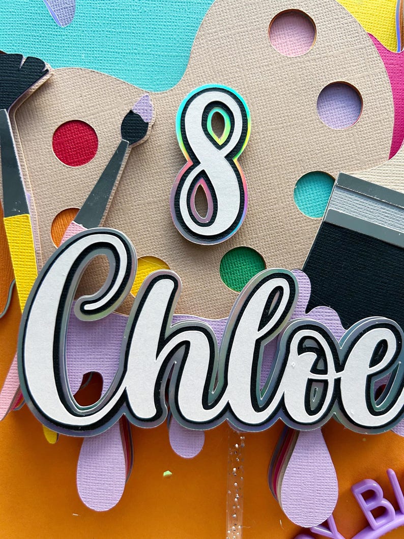 Paint Party Cake Topper | Painten Birthday | Painting Birthday Party ...