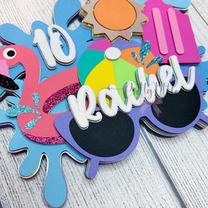 Pool Party Birthday Cake Topper | Swim Beach Party | Beach Pool ...
