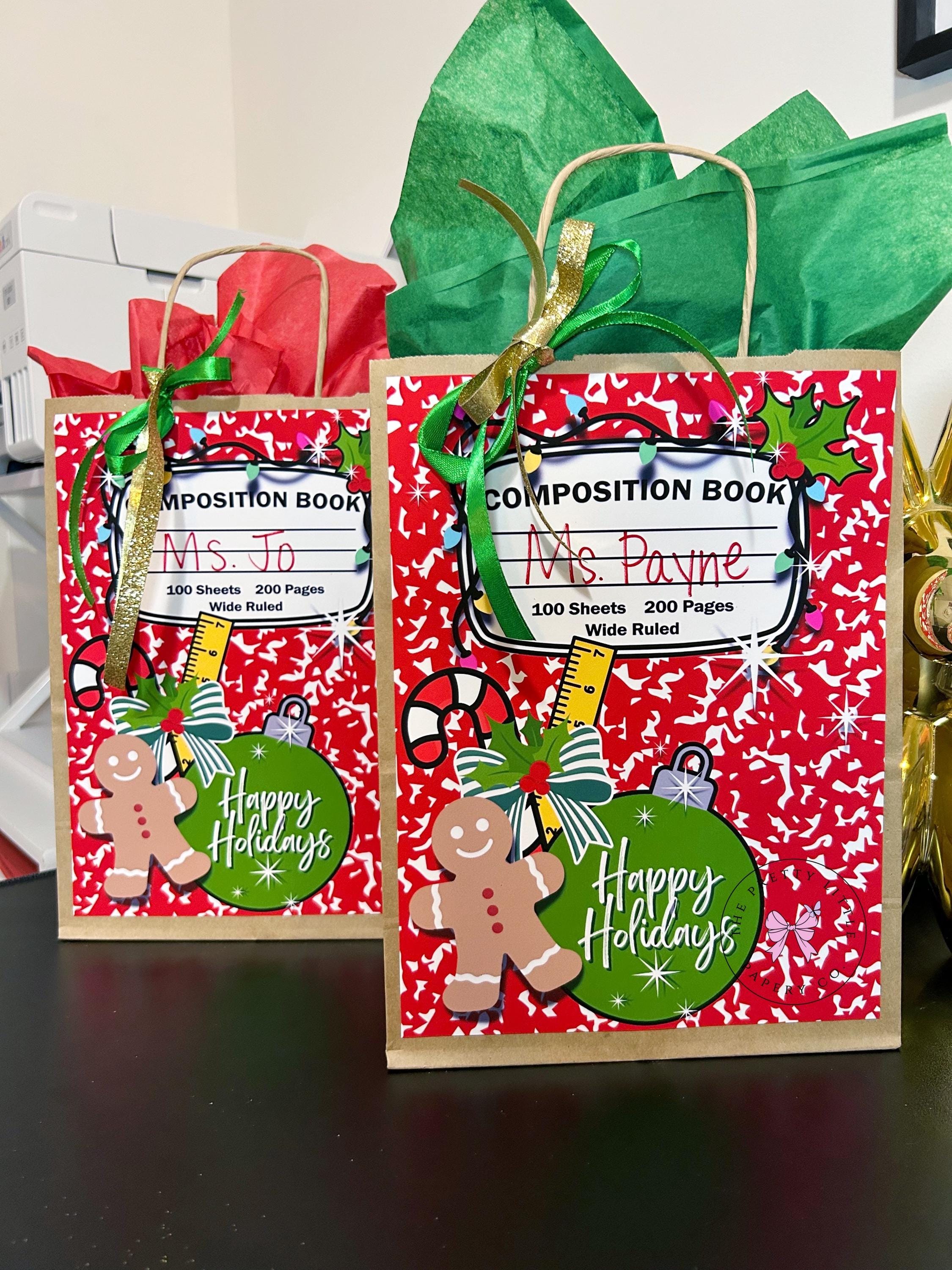 Christmas Teacher Gifts PNG File | Holiday Teacher Gift Bags ...