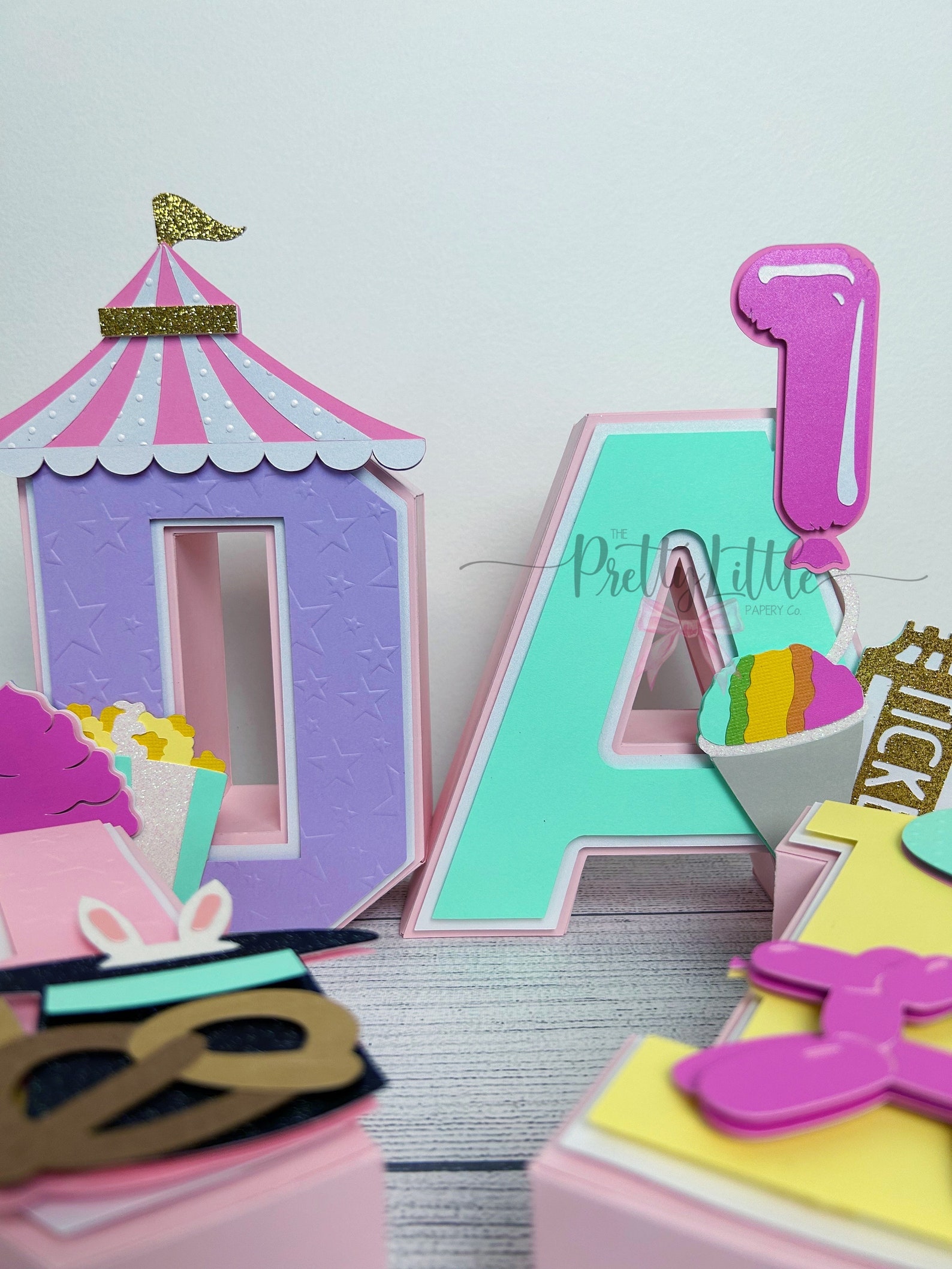 Carnival 3D Letters Circus 3D Letters Circus Birthday Carnival Birthday ...