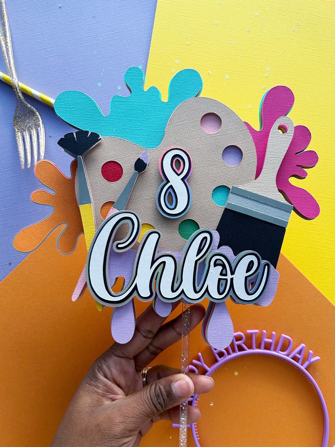 Paint Party Cake Topper | Painten Birthday | Painting Birthday Party ...