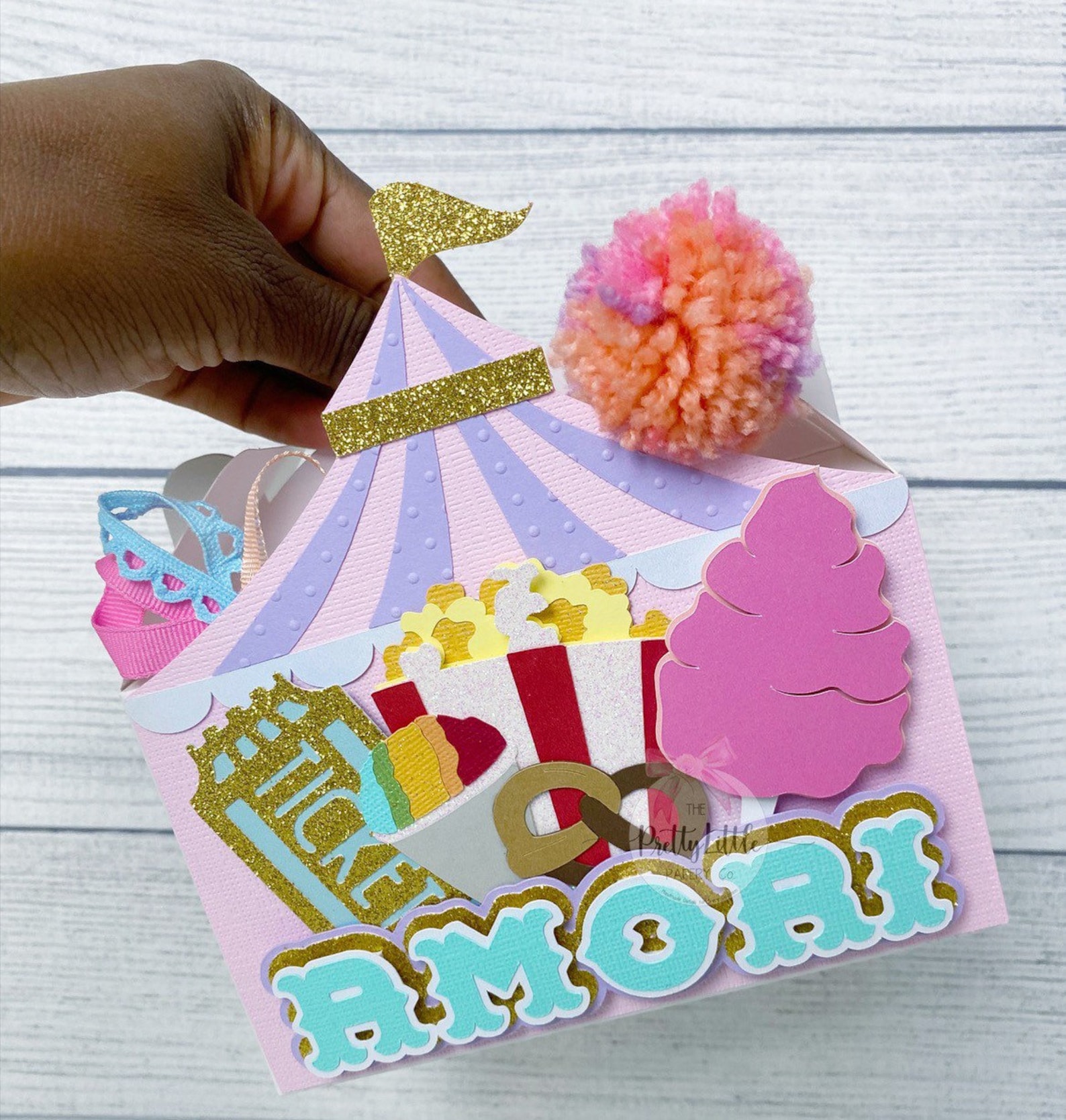 Carnival Treat Boxes Custom Gable Boxes Circus Goodie Boxes Lunchboxes ...