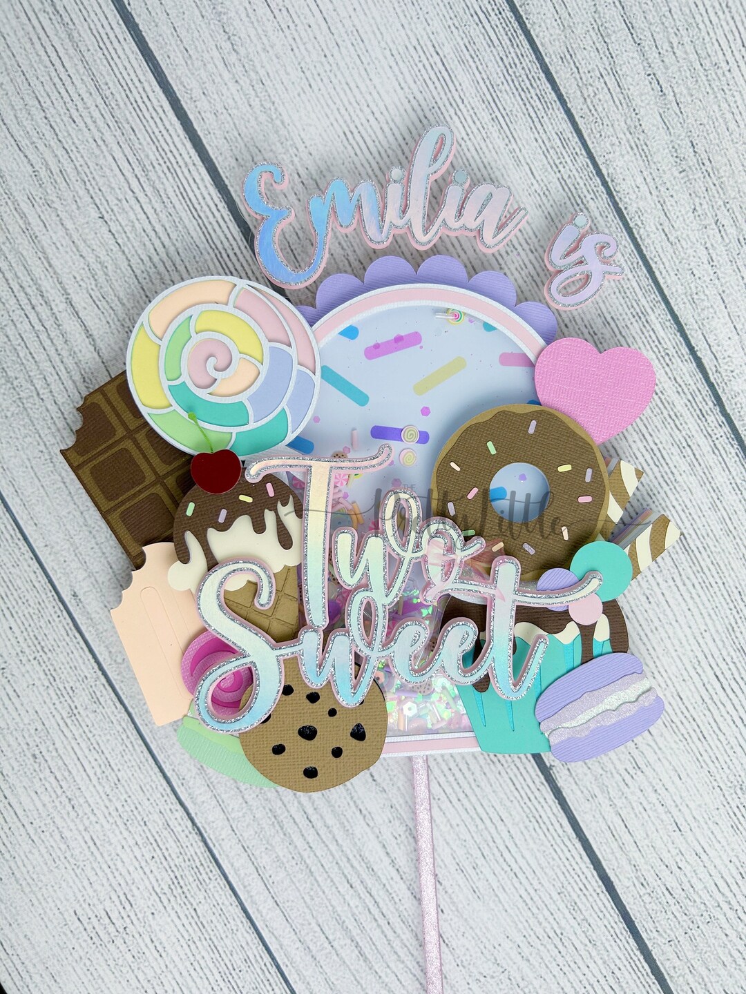 Two Sweet Cake Topper | Sweet One First Birthday | Donut Party | Sweets ...