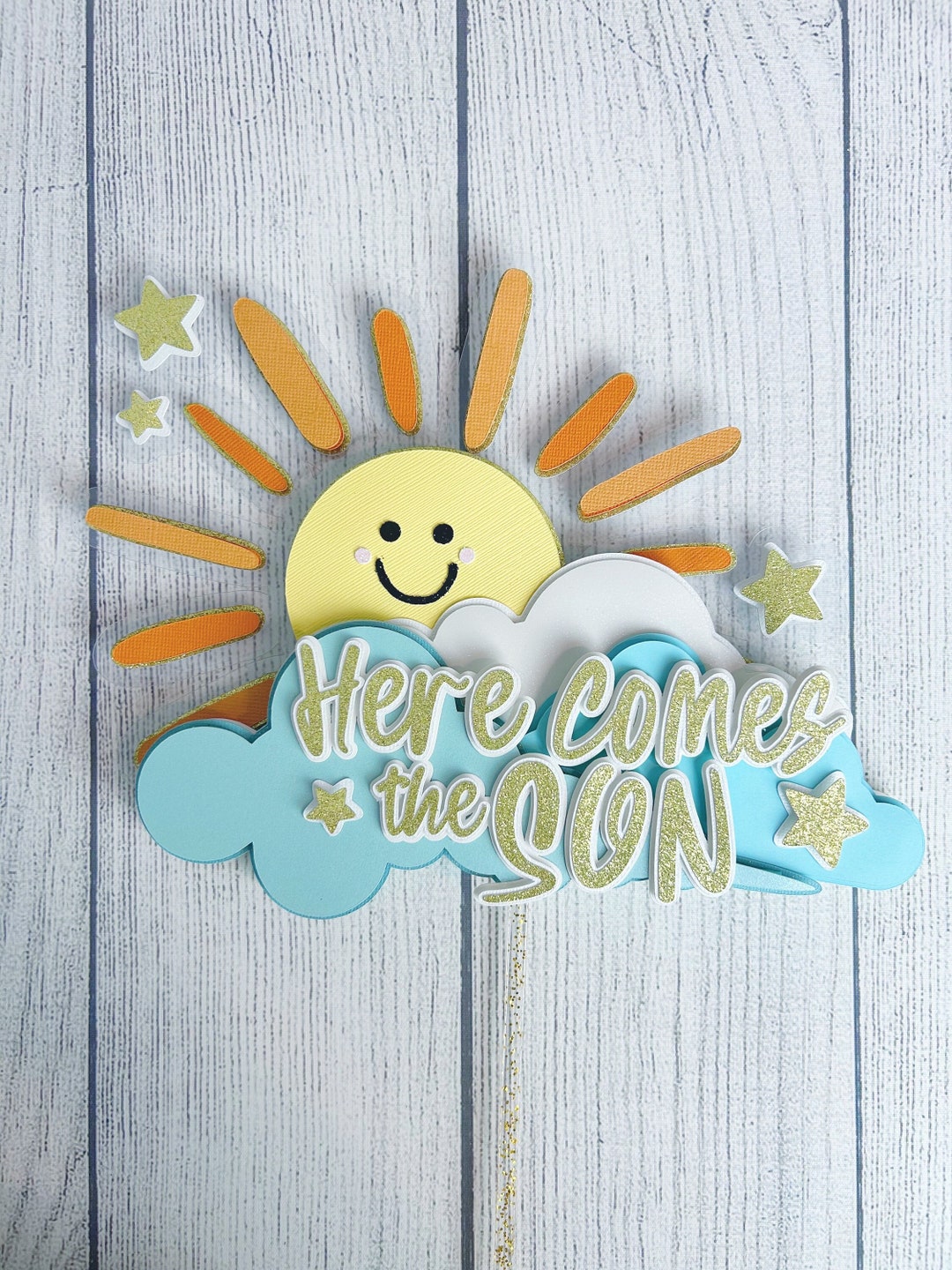 Here Comes the Son Cake Topper Here Comes the Sun Cake Topper Baby ...