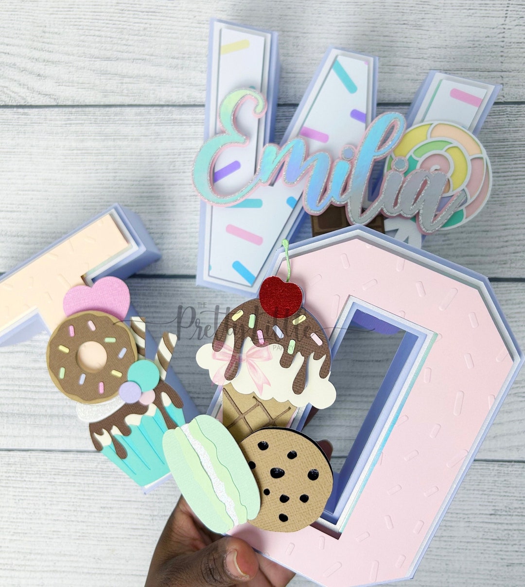 Two Sweet 3D Letters | Sweet One First Birthday | Donut 3D Letters ...