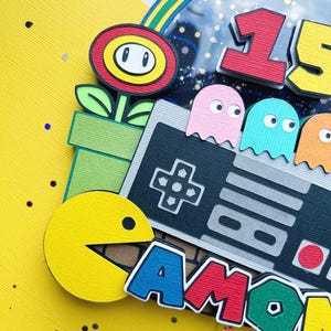 Gamer Cake Topper | Retro Arcade Party Decor | Pac-man Inspired Gaming ...