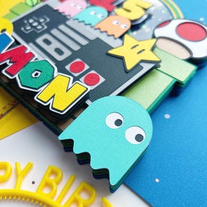 Gamer Cake Topper | Retro Arcade Party Decor | Pac-man Inspired Gaming ...