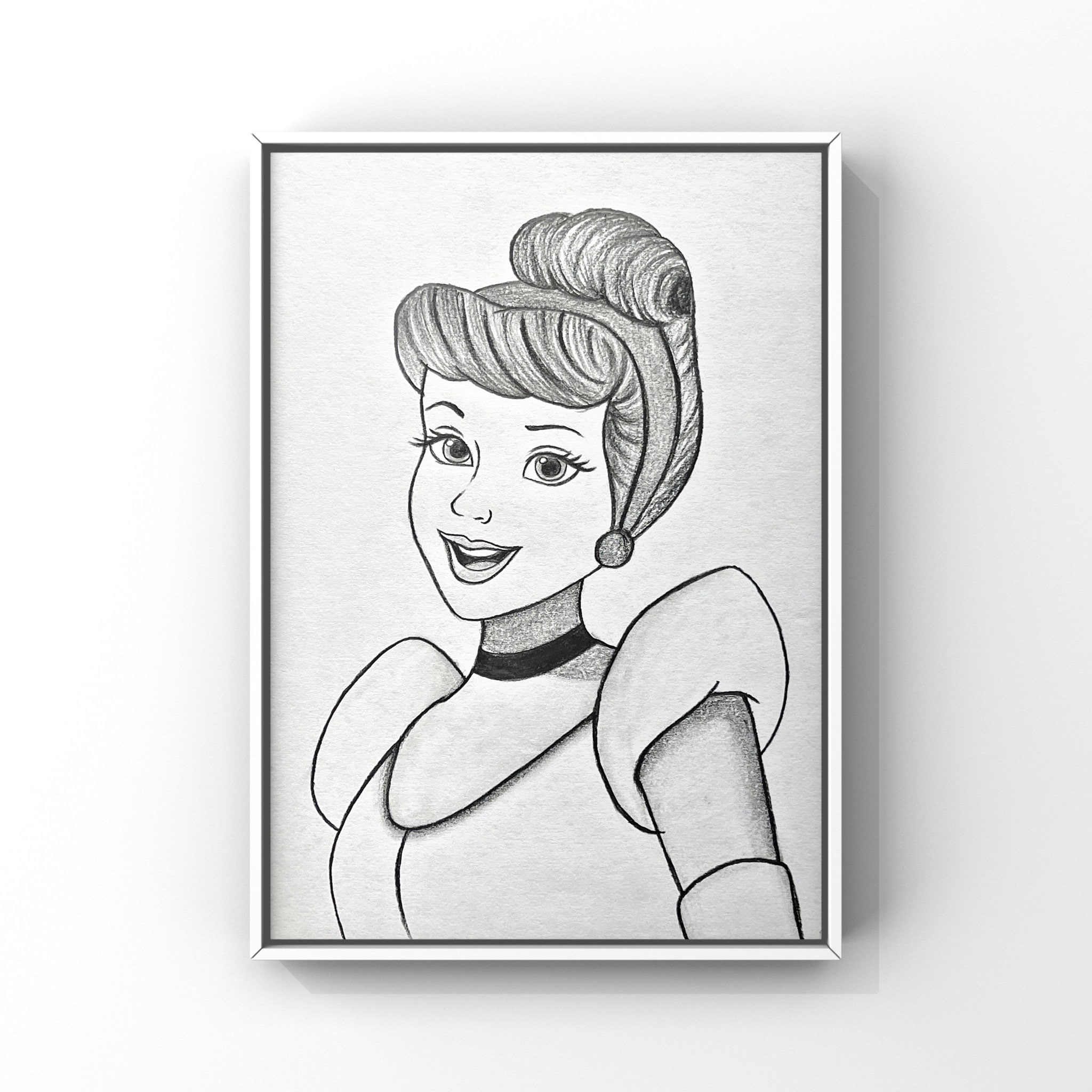 Cinderella Face Drawing