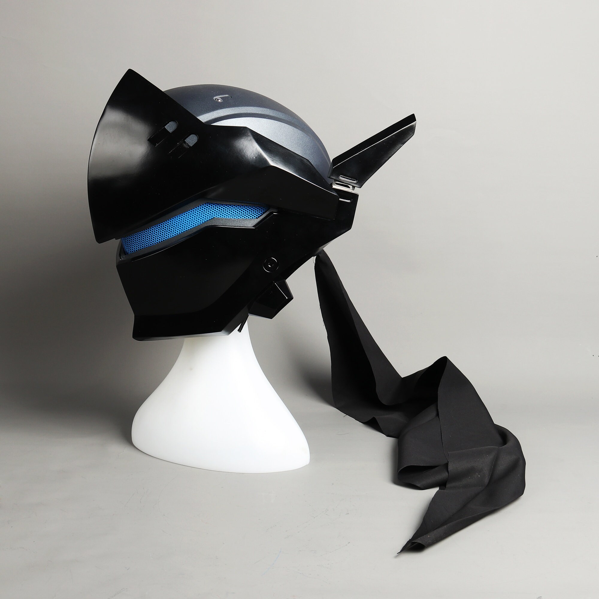 With LED Light Carbon Fiber Genji Helmet Black Shimada Genji | Etsy