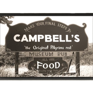 A Vintage Campbell's Pub Road Sign A4 Poster Print Wall Art - Etsy