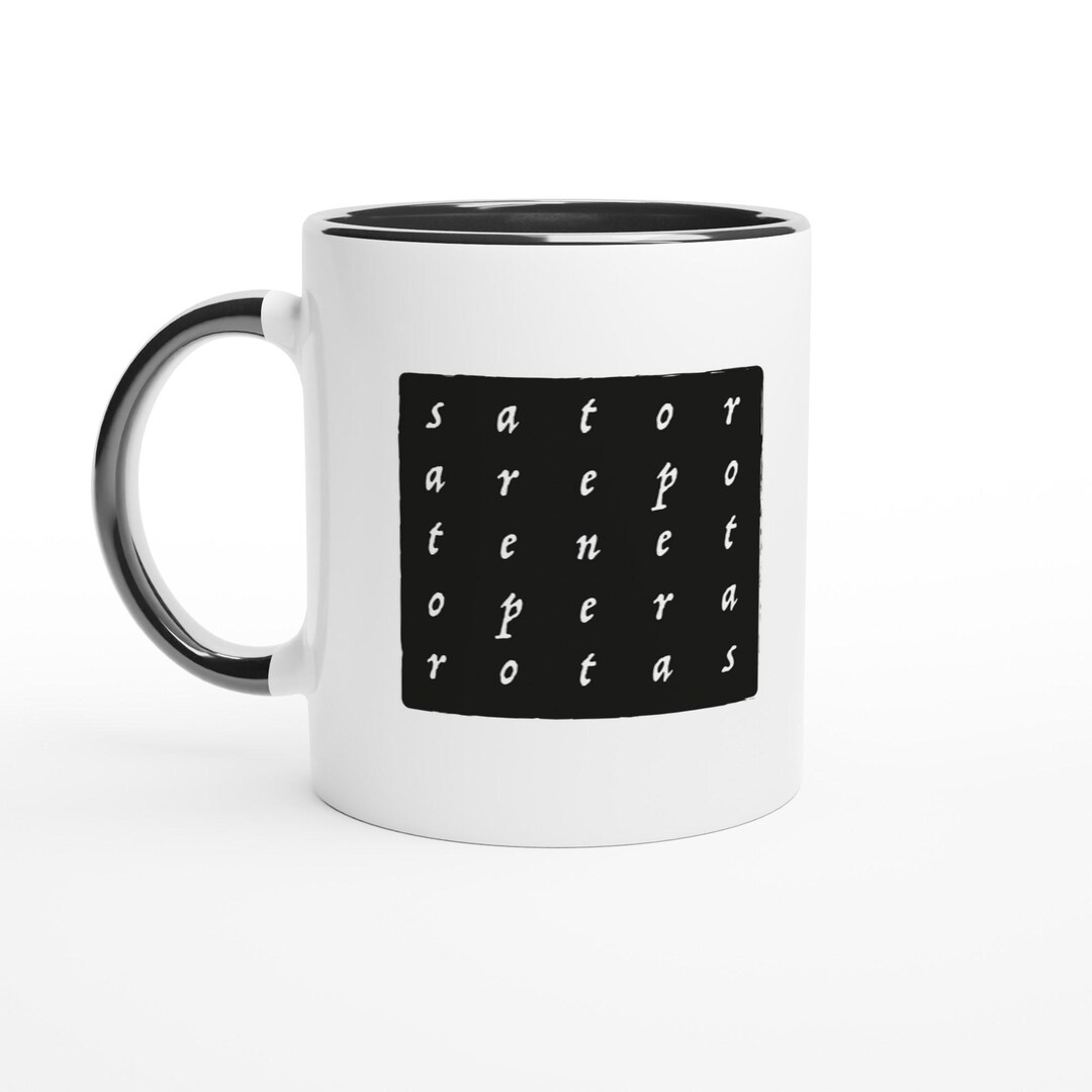 What the Folk Arts - SATOR SQUARE - White 11oz Ceramic Mug - Etsy