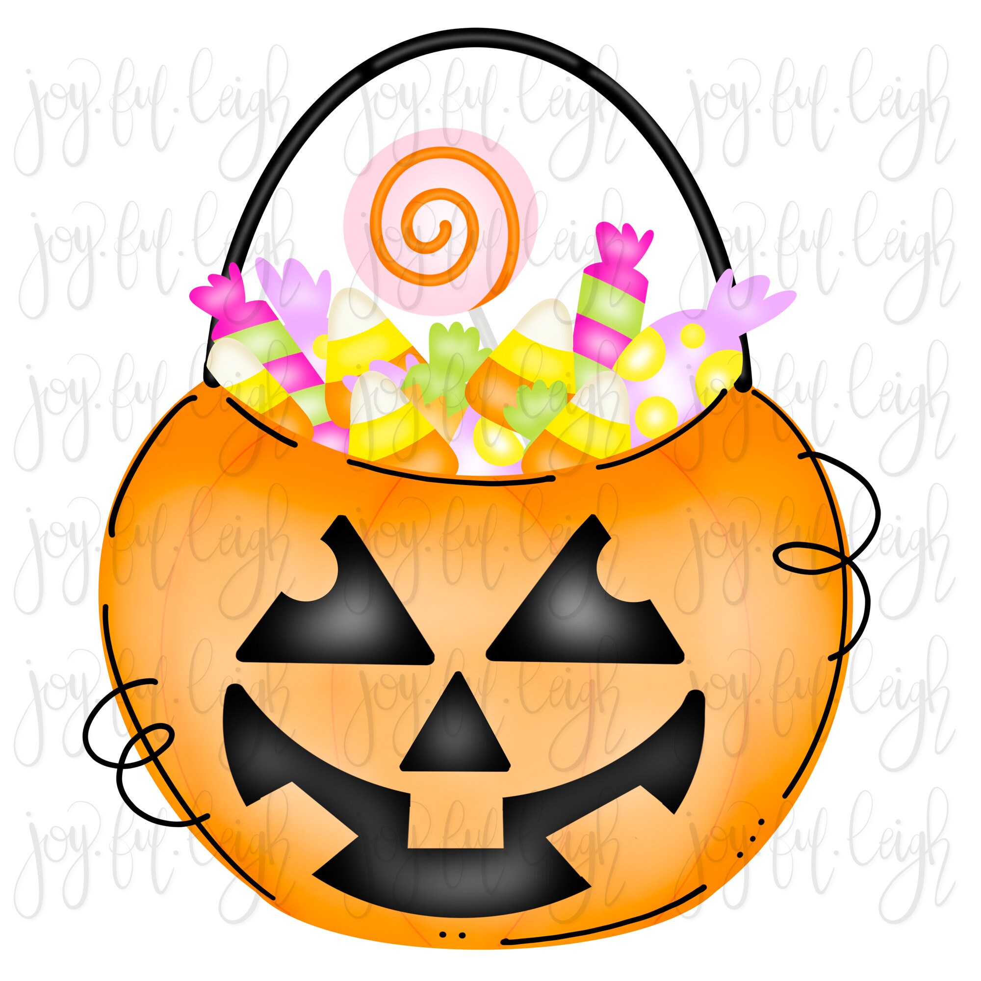 Pink Trick or Treat Bucket PNG - Etsy