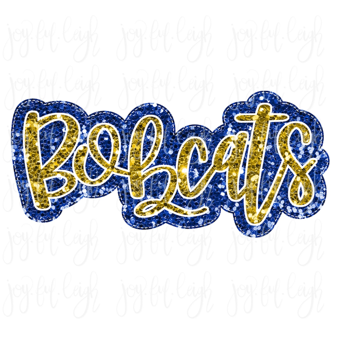 Glitter Bobcats Stacked Faux Applique PNG - Etsy