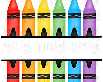 Watercolor Back to School PNG Watercolor Crayons Clipart for Digital ...