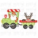 Santa Christmas Train With Reindeer PNG Sublimation Printable - Etsy