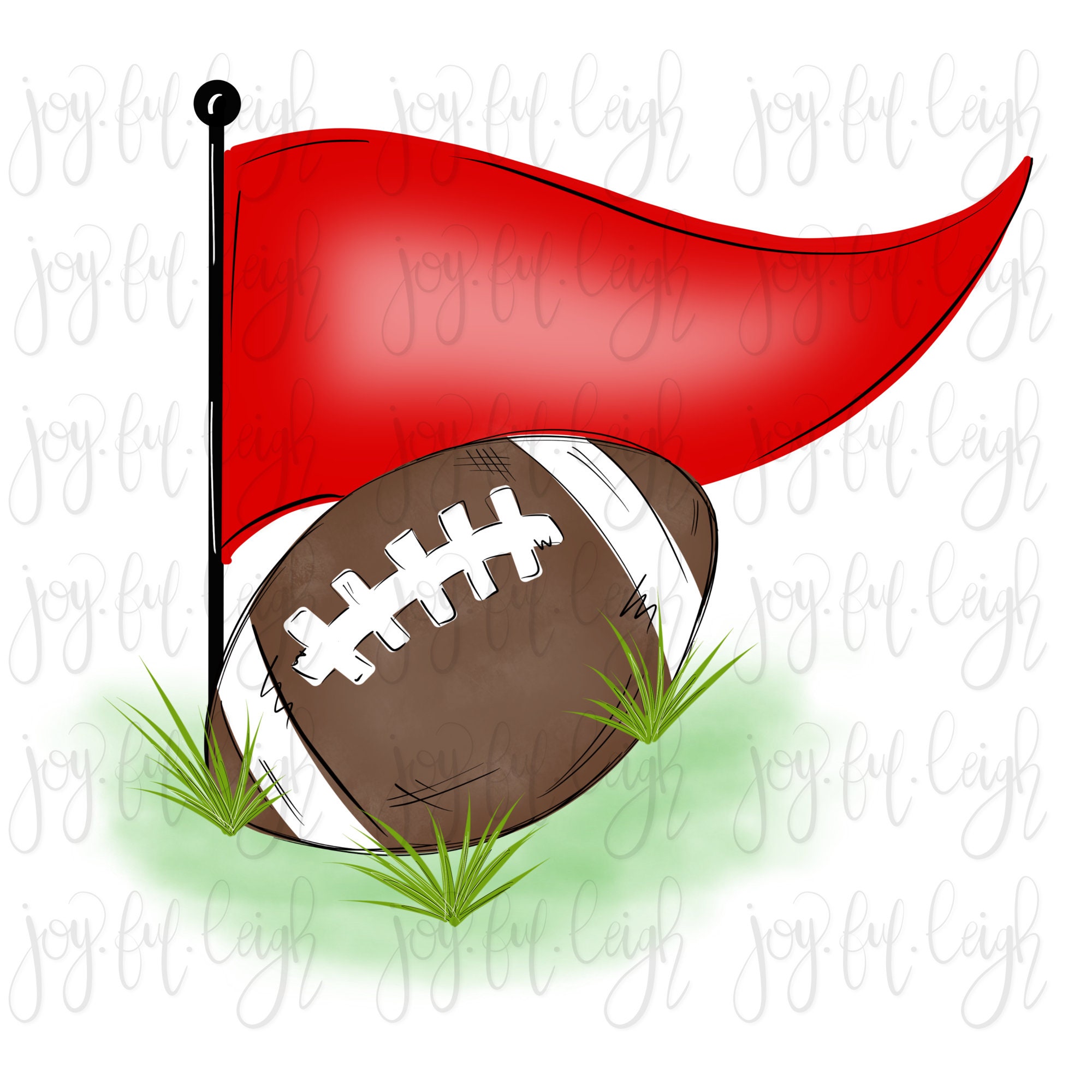 Red Pennant Flag Football PNG Sublimation Printable Transfer - Etsy