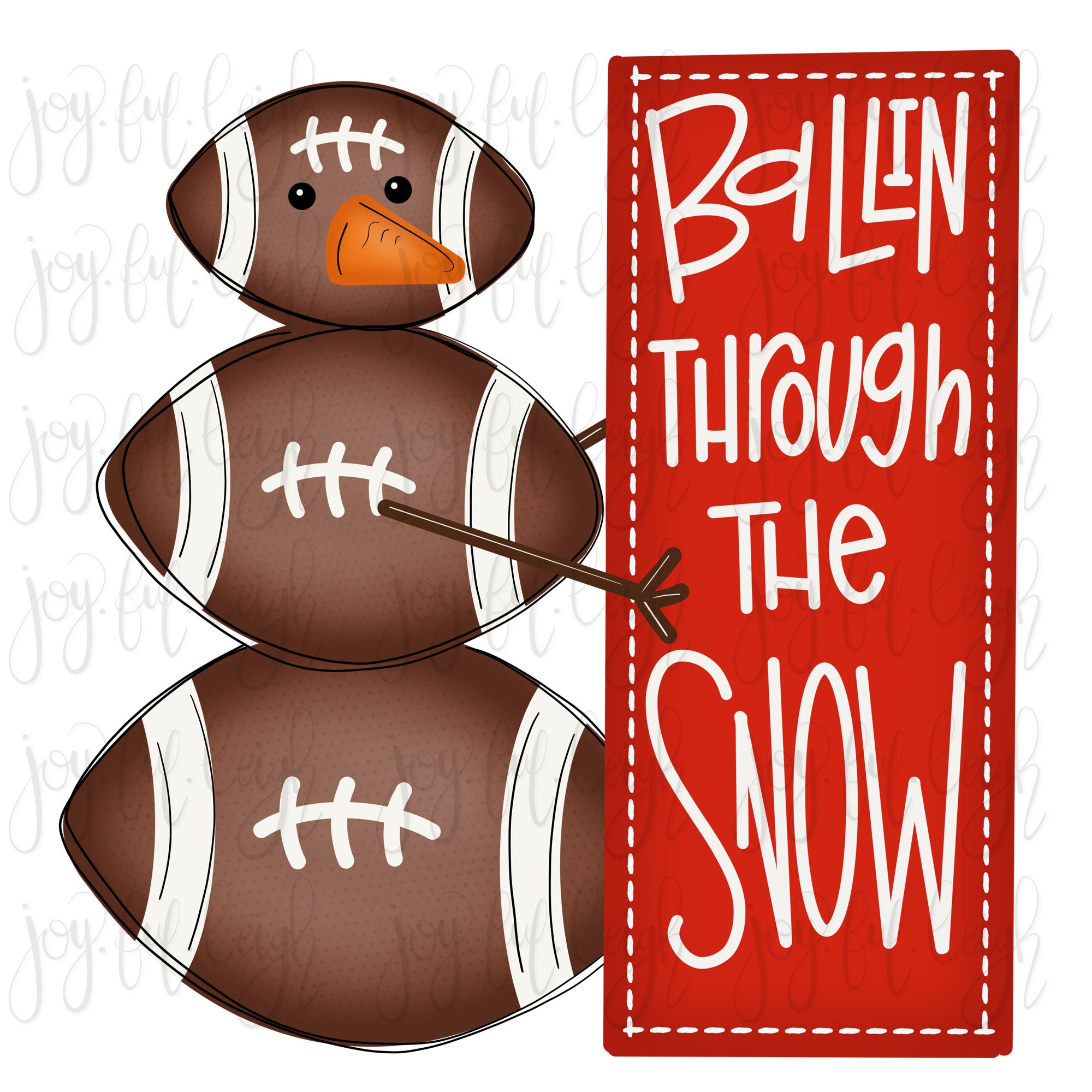 Football Snowman (two Versions) PNG - Etsy