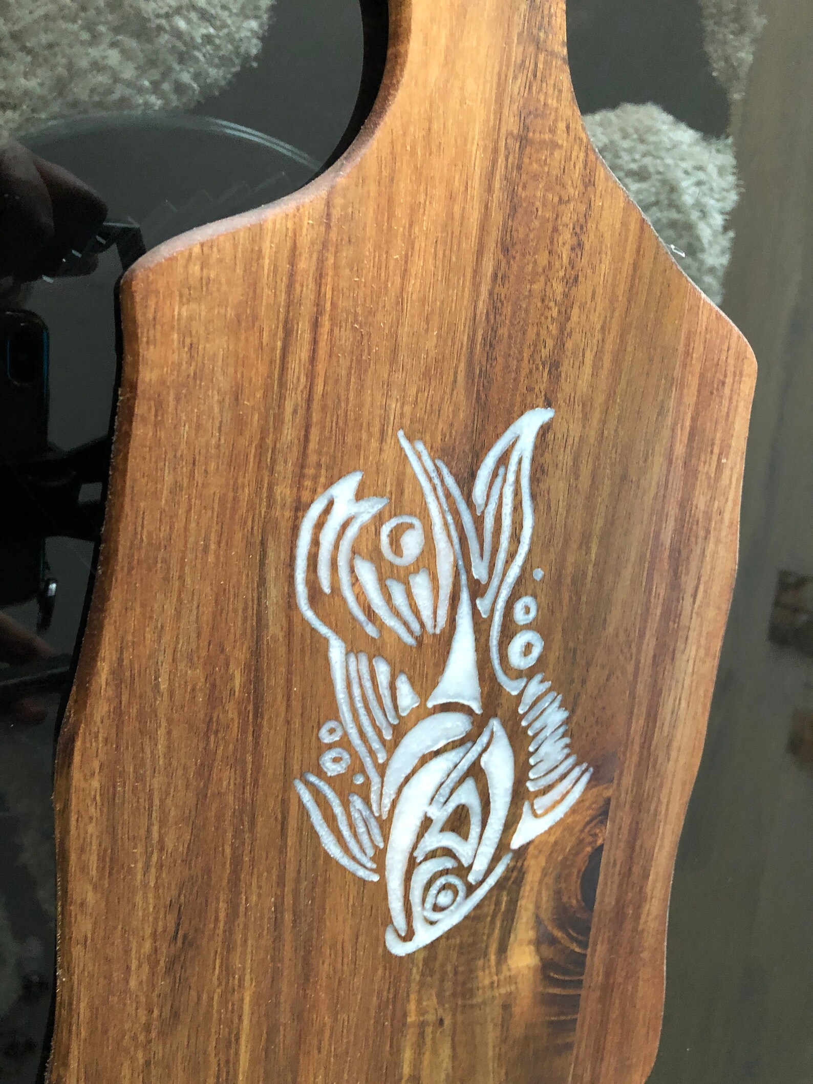 Fish Epoxy Serving Board/ Acacia Wood/ Charcuterie Board/ Serving Board ...