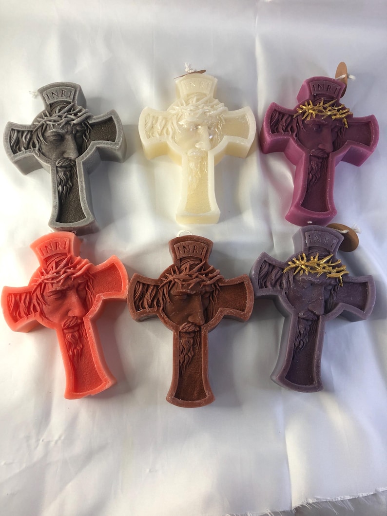 Sculpture Candle Large Passion of Jesus Christ Cross Candles. Luxury ...