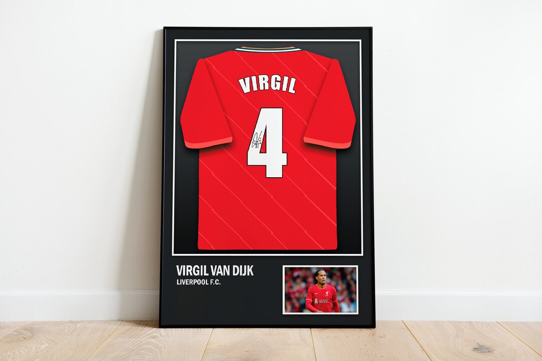 VIRGIL VAN DIJK Liverpool F.C. Signed Football Shirt Print - Etsy