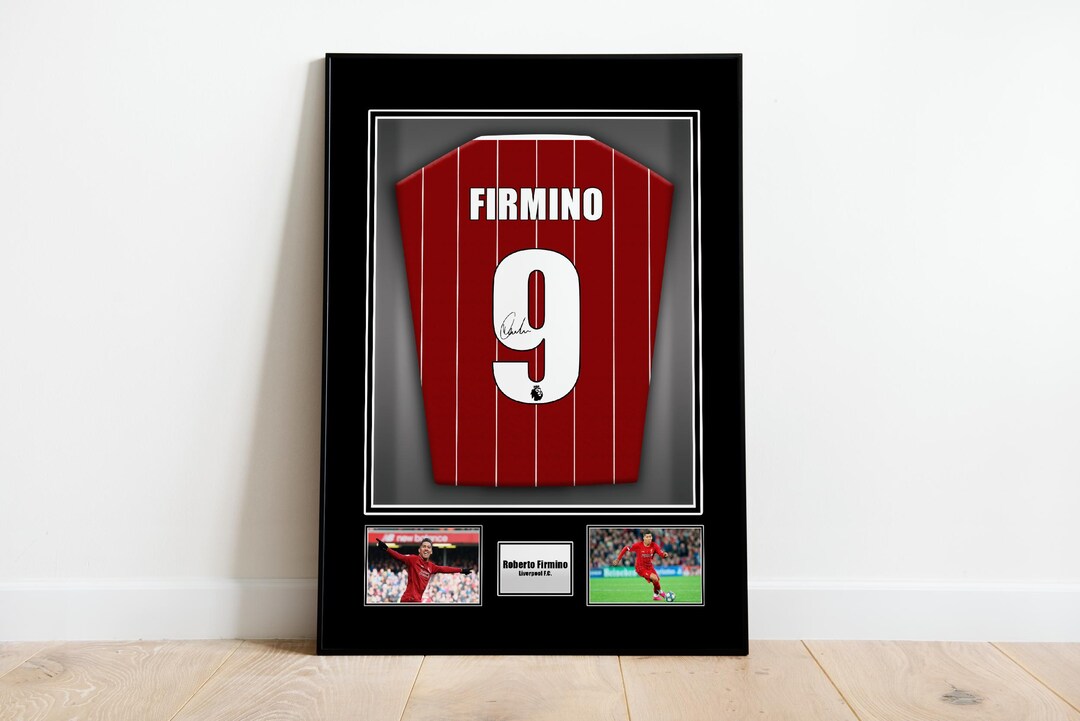 ROBERTO FIRMINO Liverpool F.C. Signed Football Shirt Print Wall Art ...