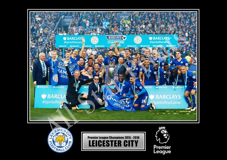 Leicester City Premier League Champions 2015 2016 Poster | Etsy