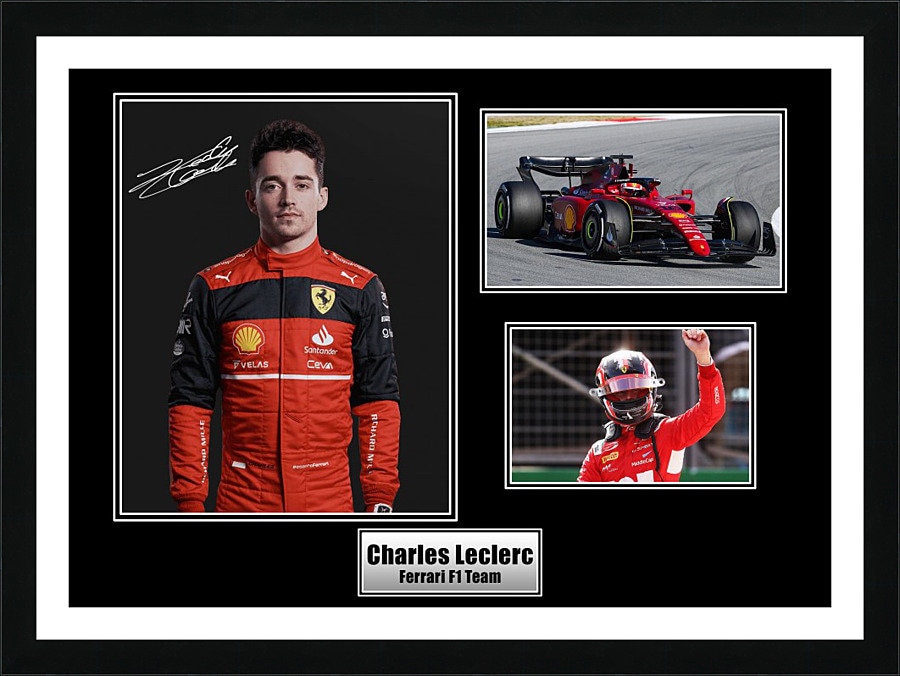 Charles Leclerc F1 Ferrari Racing Team Signed Autographed Print Poster ...