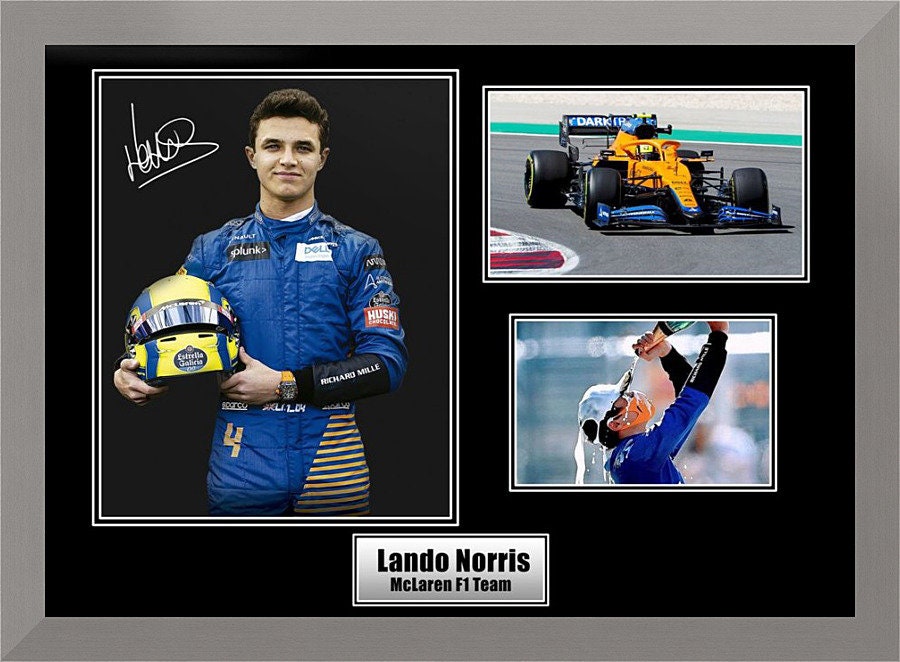 Lando Norris F1 Mclaren Racing Team Signed Autographed Print | Etsy