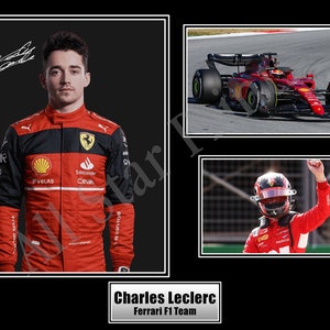 Charles Leclerc F1 Ferrari Racing Team Signed Autographed Print Poster ...