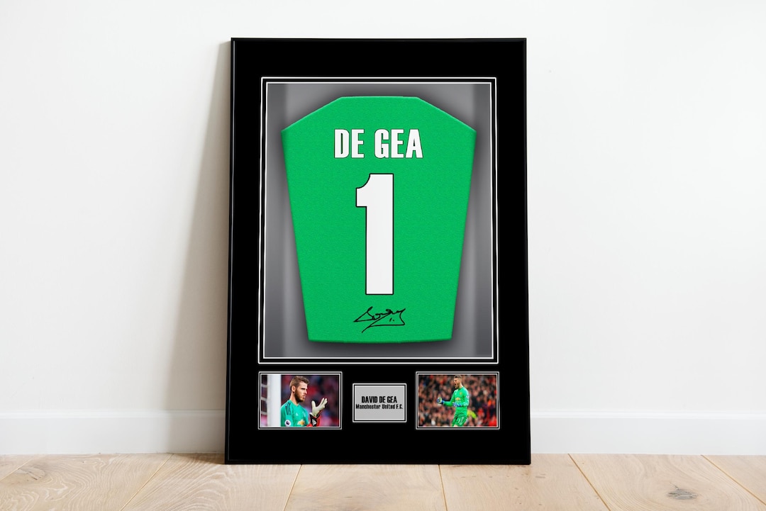 DAVID DE GEA Manchester United Signed Football Shirt Print 1 Wall Art ...
