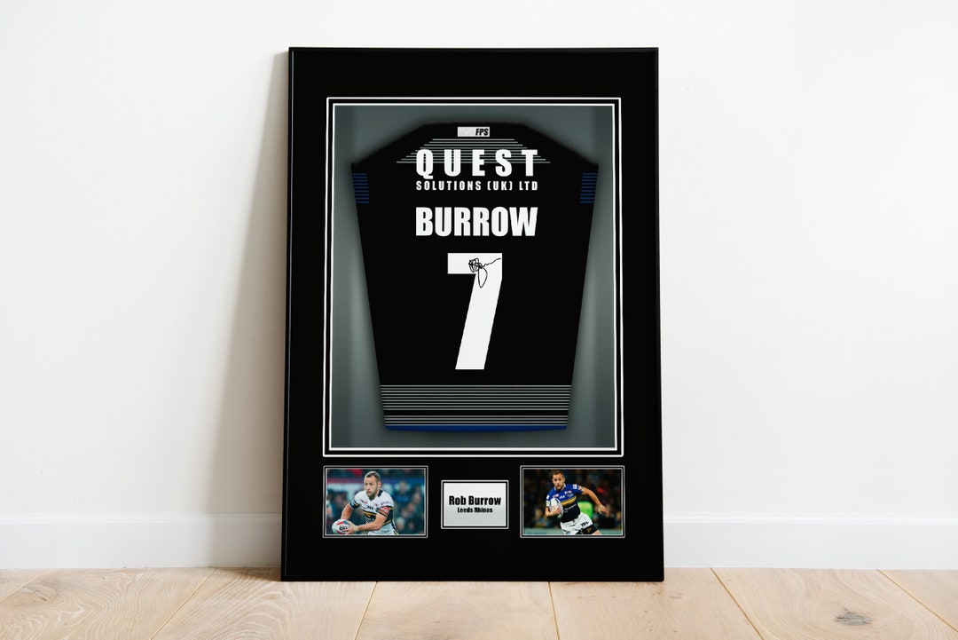 Rob Burrow - Leeds Rhinos Rugby League Legend Signed Autographed Shirt ...