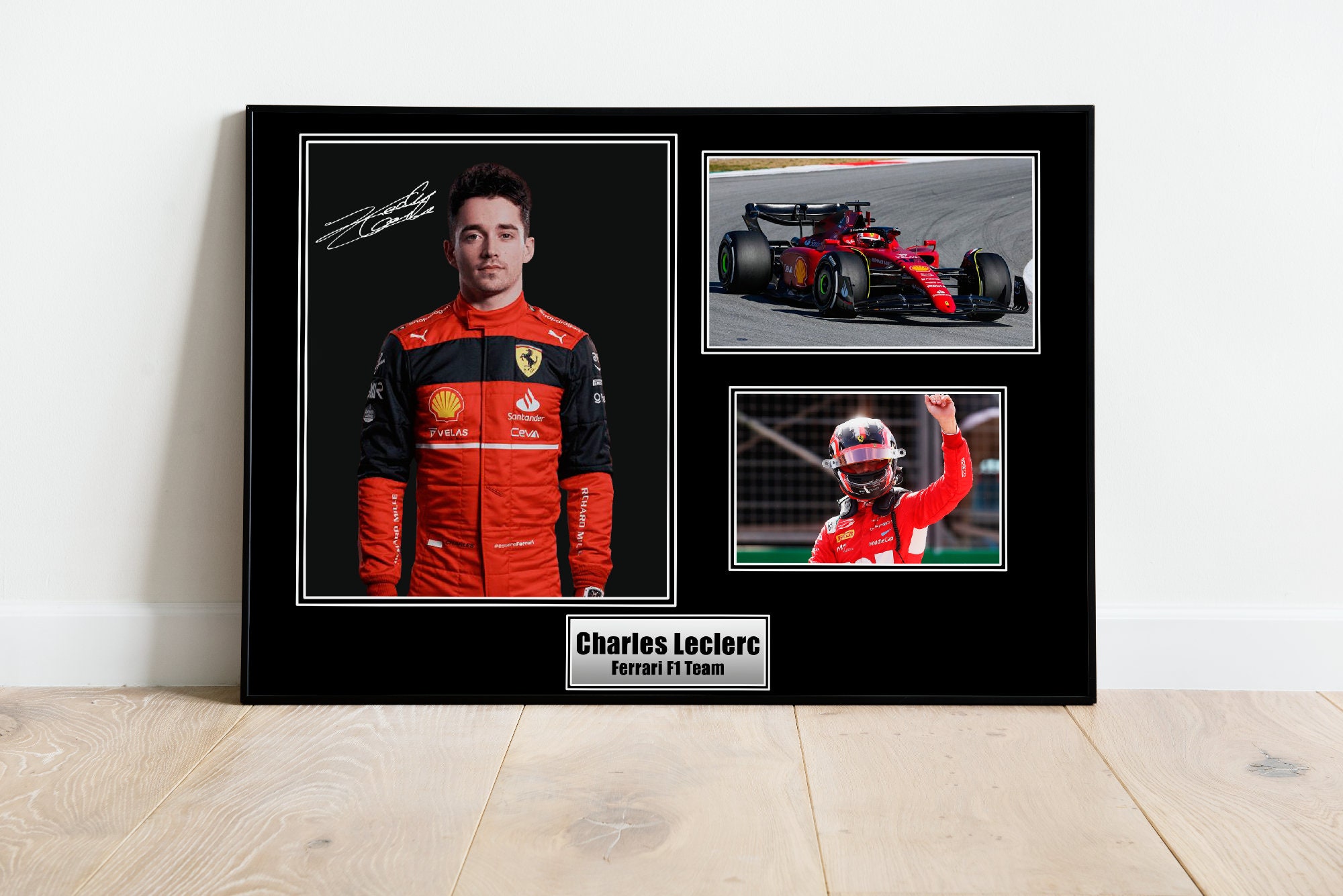Charles Leclerc F1 Ferrari Racing Team Signed Autographed Print Poster ...