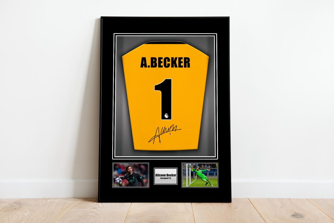 ALISSON BECKER - Liverpool F.C. Signed Football Shirt Print - Wall Art ...