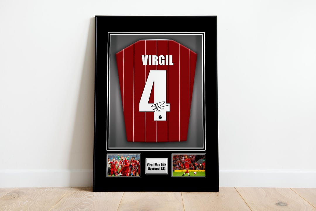 VIRGIL VAN DIJK - Liverpool F.C. Signed Football Shirt Print - Wall Art ...
