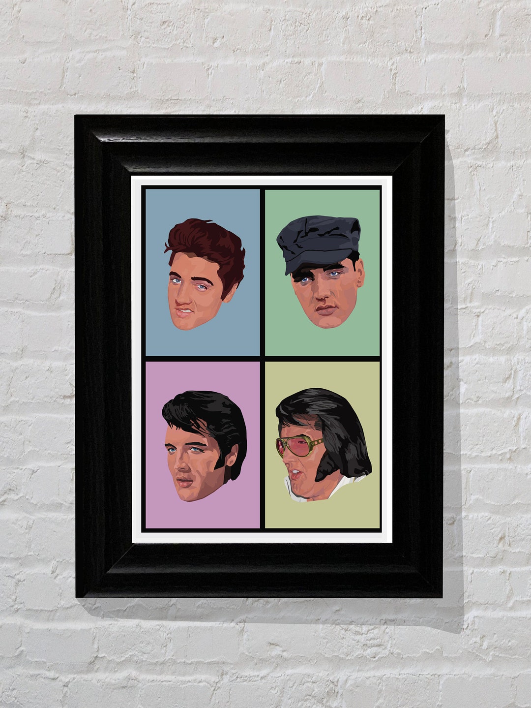 Elvis Presley Portrait: the Four Stages of Elvis - Etsy
