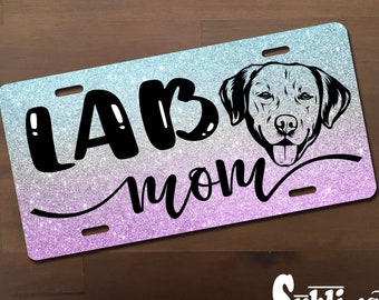 Labrador Background License Plate - Etsy