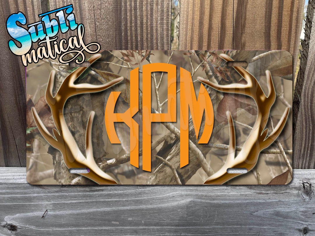 Monogrammed Camouflage License Plate, Customized Vehicle, Personalized ...