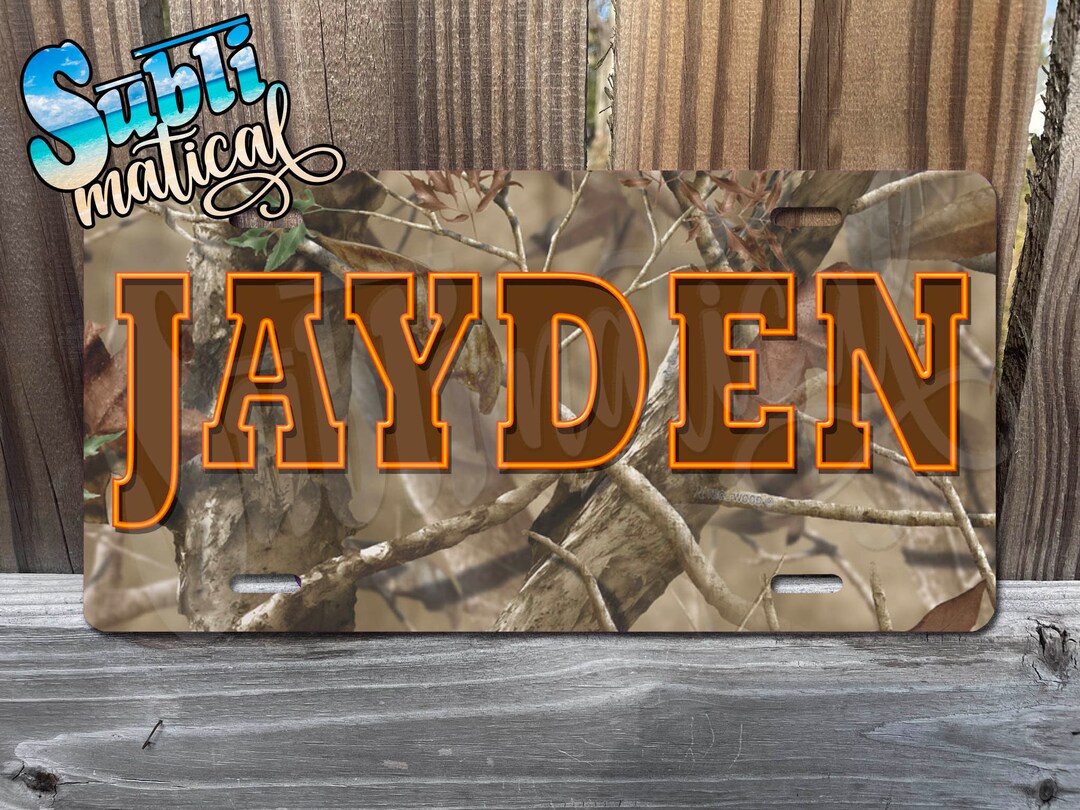 Custom Camo Personalized License Plate, Customize Your Vehicle, Custom ...